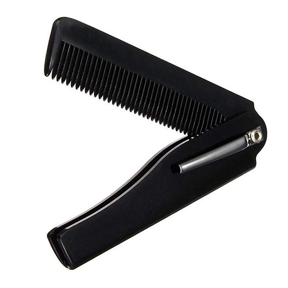 haixclvyE Beard Brush for Men - Men Folding Beard Comb Mustache Styling Shaper Beauty Hairdressing Tool Black