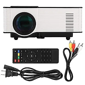 VS314 Mini Projector, 1500 Lumens HD Video Projector 180'' Home Cinema LCD Movie Projector with Remote Control Support 1080P External Phone Sync Screen Micro Projecting for Home Entertainment (US)