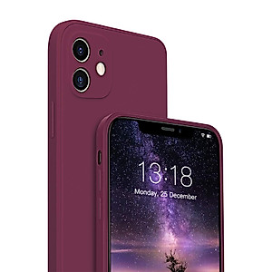 GOODVISH Compatible with iPhone 11 Case 6.1 inch | Ultra Slim Liquid Silicone Case | Upgraded Camera and Screen Protection | Full Covered Shockproof Cover (Wine Red)
