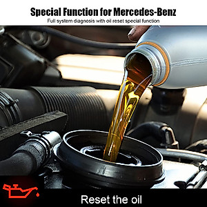 KONNWEI KW360 Full System OBD2 Diagnostic Scanner for Mercedes Benz Code Reader Automotive Check Engine Light EPB ABS SRS OBDII Scan Tool Oil Throttle Position Adaption Brake Pad Reset Tool