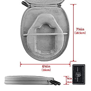 Geekria Shield Case Compatible with Audio-Technica, Jabra, Bose, JVC, LG, Sennheiser, Sony Headphones, Replacement Protective Hard Shell Travel Carrying Bag with Cable Storage (Grey)