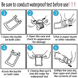 Waterproof Phone Pouch Floating Cell Phone Pouch,Compatible for iPhone 14 13 12 11 8 7 6 Pro Max Samsung [Up to 6.7"], Swiming Phone case Black