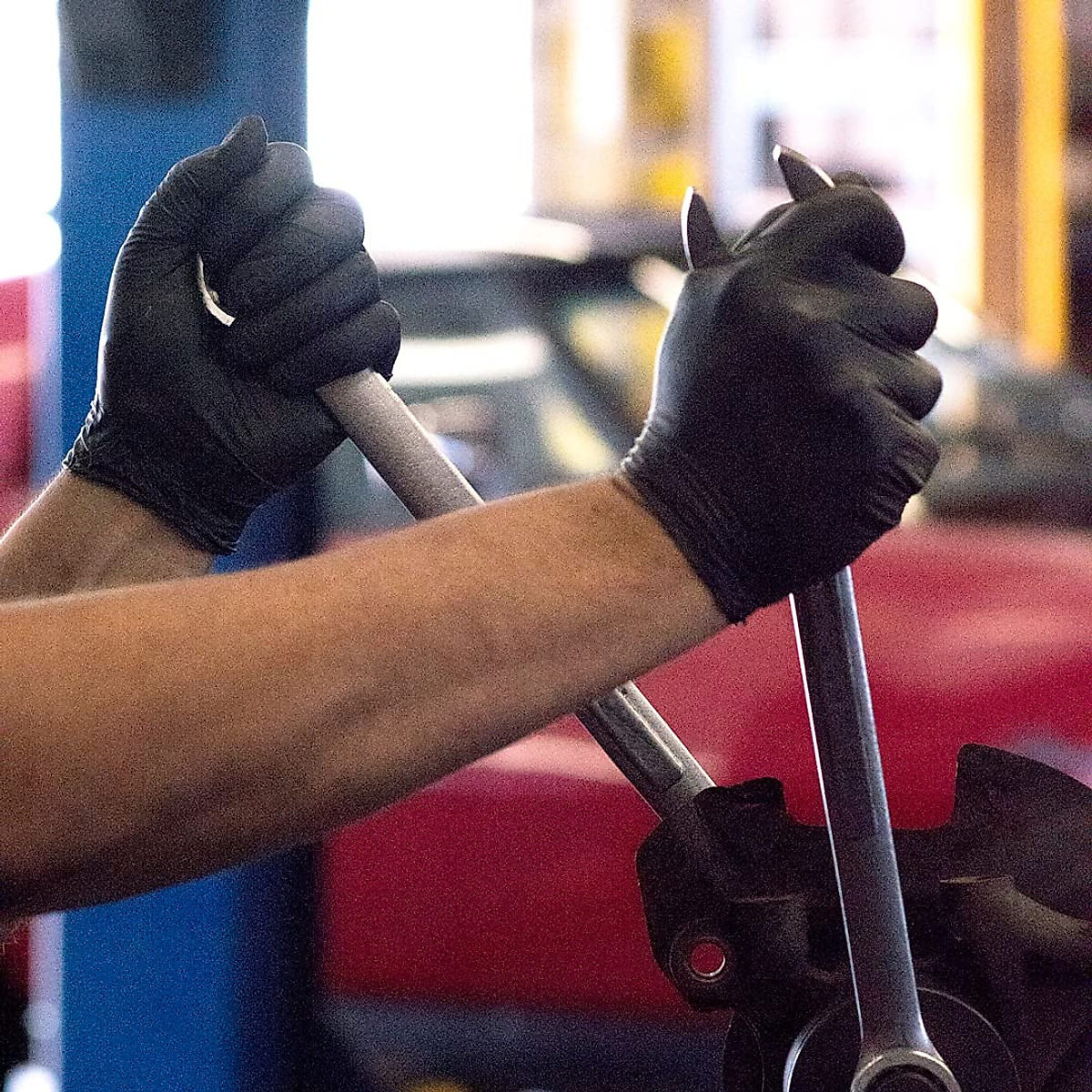 1st Choice Black Gloves Disposable Latex Free - Nitrile Gloves Large Black Nitrile Gloves for Cooking - 6 mil, Box of 100