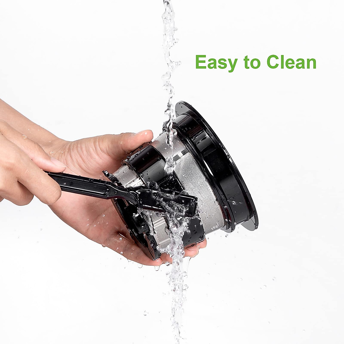 Ventray Slow Press Masticating Juicer Machine, Electric Whole Slow Cold Press Juice Extractor Maker for Citrus Orange Fruit Vegetable Compact Small Space Saving Easy to Clean BPA Free