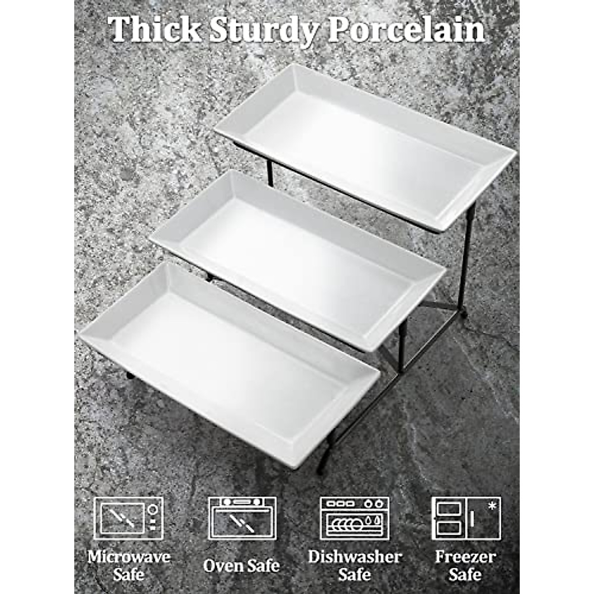 Yedio 3 Tier Serving Tray Set with Yedio 3 Tier Serving Tray