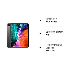 2020 Apple iPad Pro (12.9-inch, Wi-Fi, 256GB) - Space Gray (Renewed)