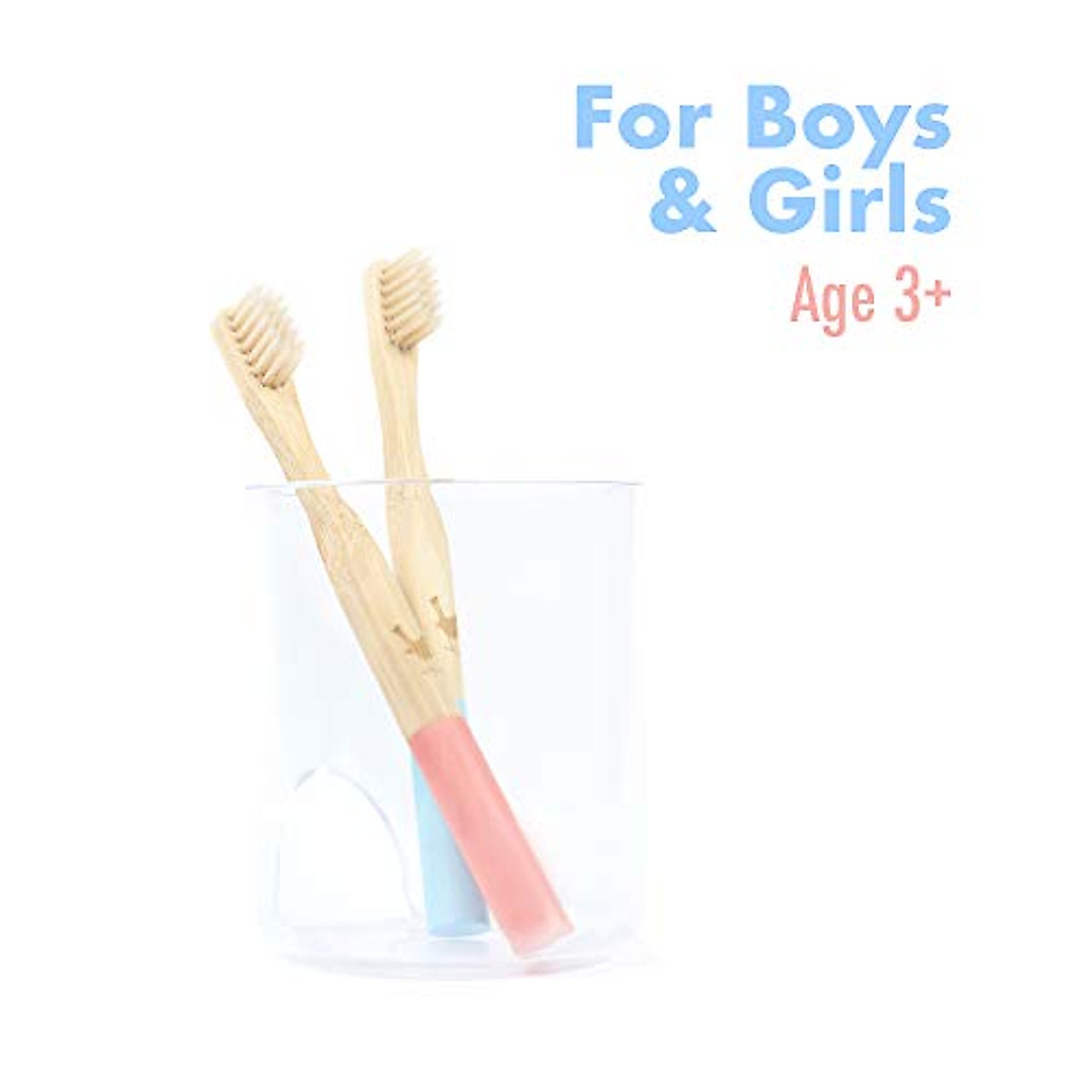 Native Birds Kids Bamboo Toothbrush with Soft Bristles, Set of 4 Eco Friendly Toothbrushes, BPA Free, Designed in Ukraine