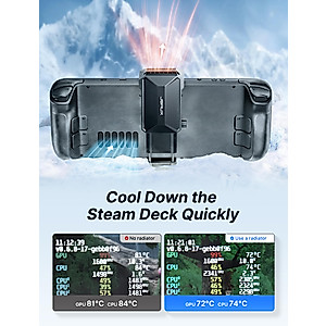 JSAUX Cooling Fan for Steam Deck, Innovative Cooler with Stand Compatible for Steam Deck OLED-GP0201