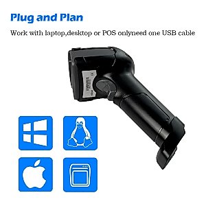 Kercan KR-301 Handheld USB 2D Barcode Scanner Automatic Wired USB 1D 2D QR PDF417 Data Matrix Barcode Scanner CCD Barcode Reader