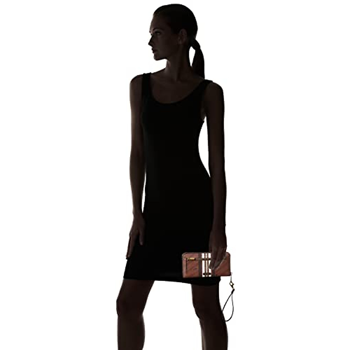 Fossil Women's Logan Faux Leather Wallet RFID Blocking Zip Around Clutch with Wristlet Strap, Print (Model: SL7828199)