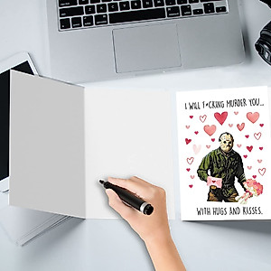 OJsensai Funny Birthday Card, Scary Movie Gift for Wife Girlfriend, Killer Valentines Card for Her