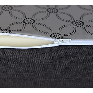 SINCERE Custom Size Bay Window Bench Pillow, Fireplace Hearth Cushion Pad, Made to Order Foam Seat Cushion, Personalized Non-Slip Bench Pad for Indoor Furniture, Sofa/Swing Cushion Replacement, Black