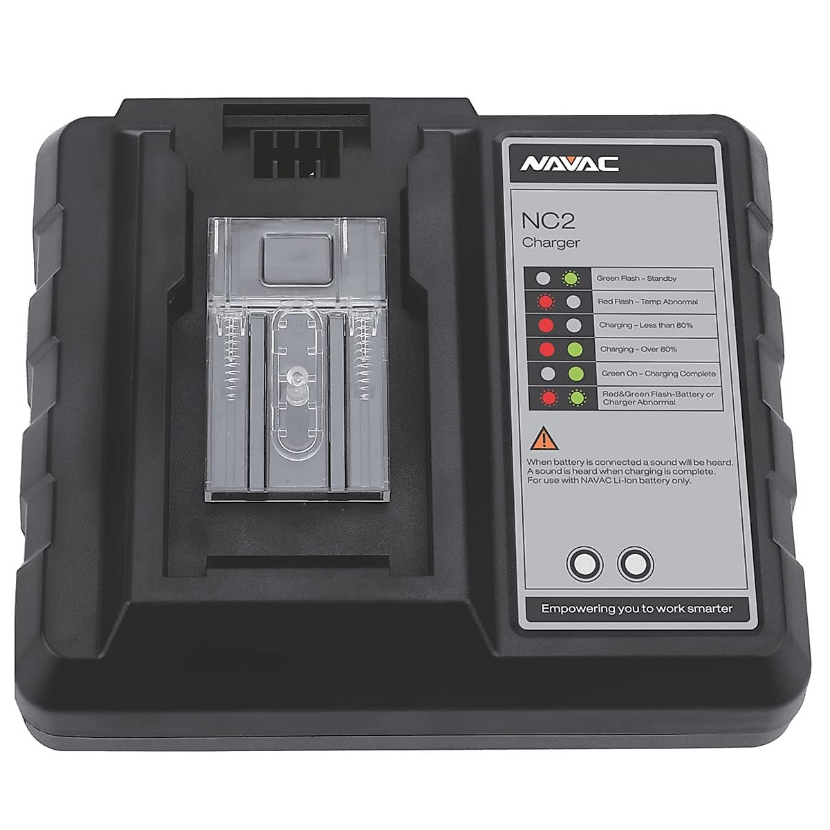NAVAC NC2 Battery Charger | for NB1 and NBP2 Batteries of Cordless Vacuum Pump NP2DLM/NP4DLM | 2 Years Warranty