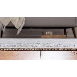 Unique Loom Noble Collection Area Rug - Elizabeth (2' 2" x 3' 1" Rectangle, Gray/ Light Blue)