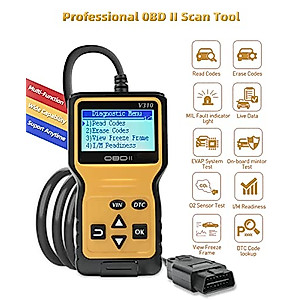 YAKEFLY Universal OBD2 Scanner,Car Engine Fault Code Reader CAN Diagnostic Scan Tool Scanner Diagnostic Tool,Car Scanner Vehicle Engine Code，to Check Engine Light.
