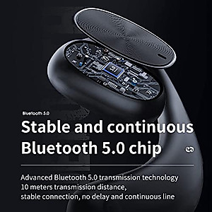 Open Ear Headphones Wireless Bluetooth Running Earbuds with Earhooks Air Conduction Headphones Waterproof Over The Ear Wireless Earbuds for Gym Cycling Workout Sport Open Ear Earbuds with Ear Hook