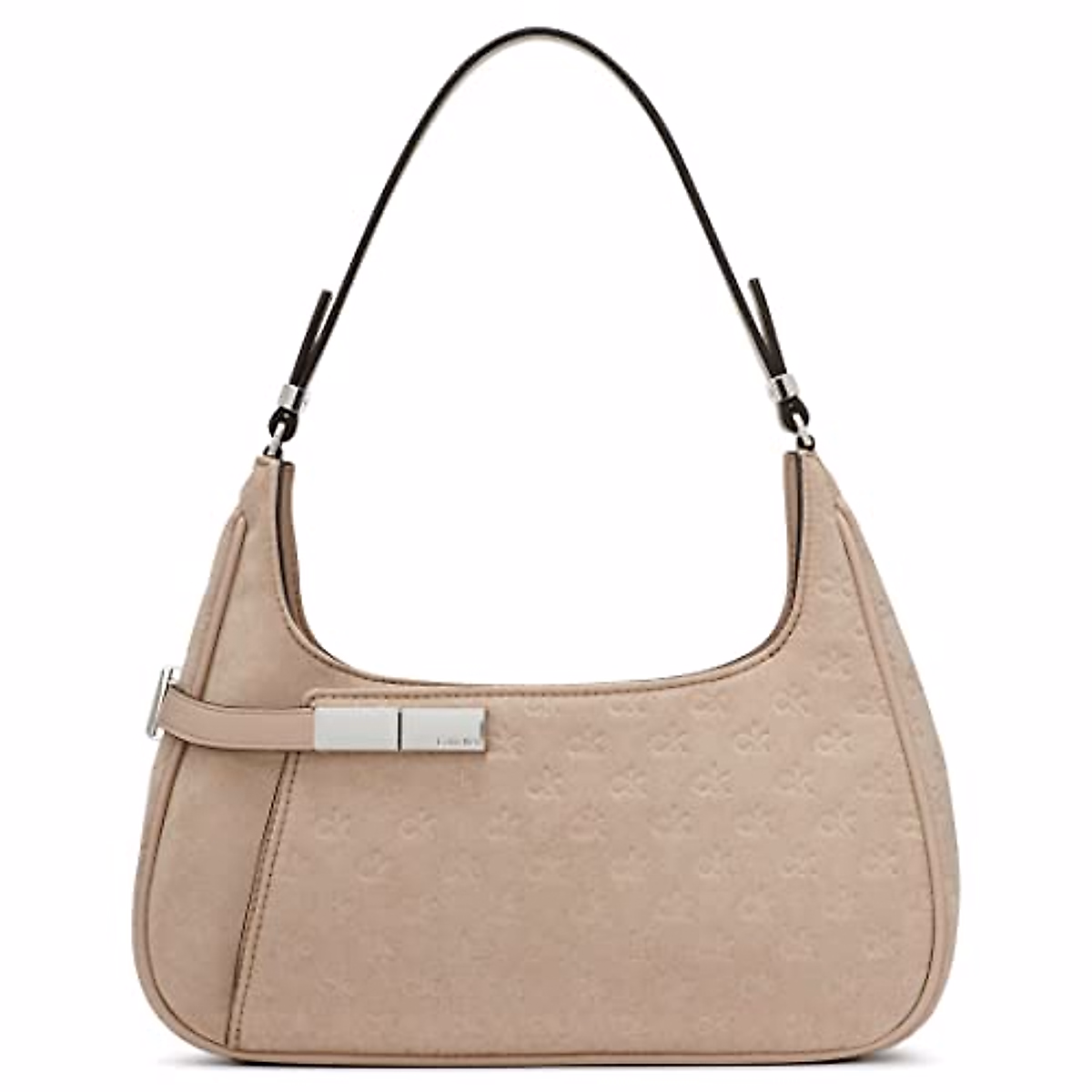 Calvin Klein Jade Top Zip Shoulder Bag, Goat Emboss,One Size