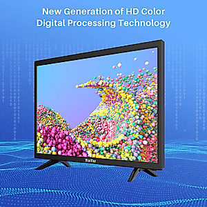 TuTu 22-inch TV,60Hz 1080P FHD LED Television and Monitor with Dolby Audio for Home or Office 22in Flat-Screen TV with HDMI,USB,VGA,RCA(2023 Model)