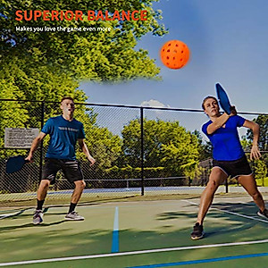 EasyTime Pickleball, 40 Holes Pickleball Balls for Outdoor Sport, 26 Holes for Indoor, Highly Durable and Consistent Bounce, USAPA Standard for Pickleball Sport, 6 Pack