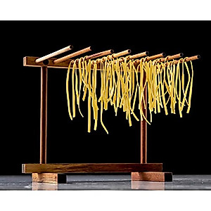 Tablecraft 11086 Pasta Drying Rack, 14.25-inch Height, Acacia Wood, Natural