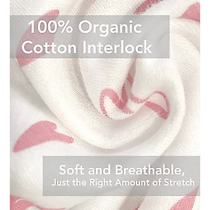 100% Organic Cotton Swaddle Blanket Baby Girl Infant Sleep Sack Wrap, Adjustable Infant Swaddle Wrap Newborn Babies Small 0-3 Months. (Hearts and Flowers 3 Pk)