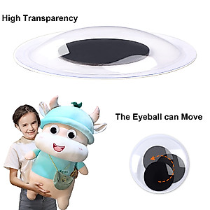 6 Pieces Googly Google Eyes Self Adhesive Googlie Craft Wiggle Eyes (2 Inches 3 Inches 4 Inches)