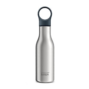 Joseph Joseph Loop™ Vacuum Insulated Water Bottle 500 ml (17 fl. oz) - Brushed/Anthracite