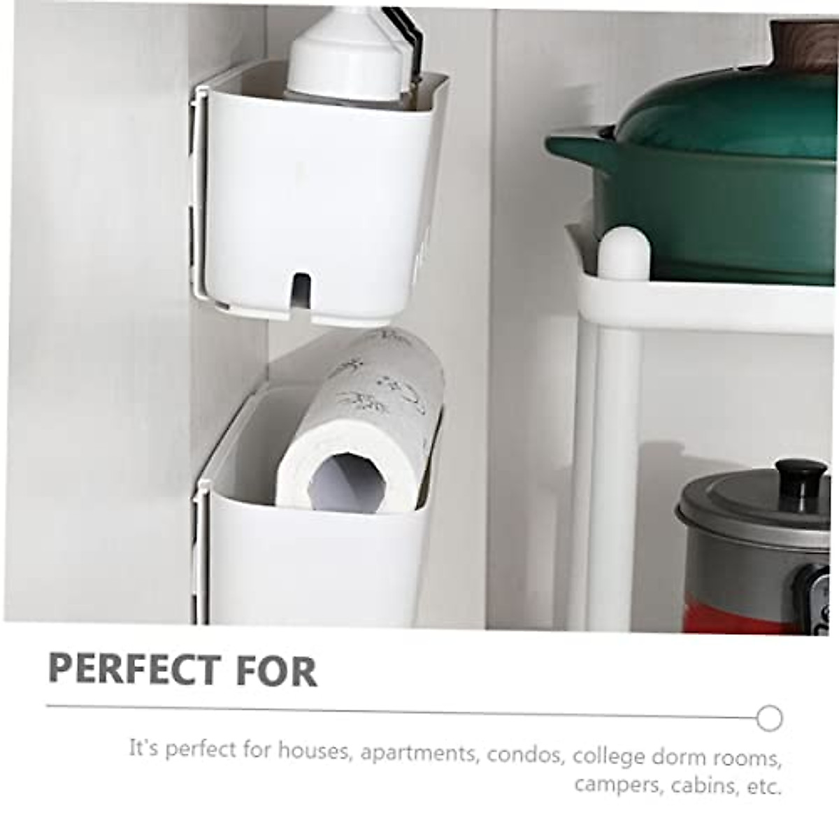 VICASKY 2pcs Box Shelf Under Sink Storage Caddy Plastic Storage Drawers Under Sink Shelf Multipurpose Sink Organizers Under The Sink Organizer Kitchen Bathroom Organizer White Counter Pp