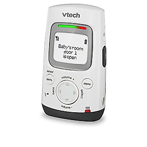 VTech DM271-102 Audio Baby Monitor with Glow-on-Ceiling Night Light, Open or Closed Door/Window Sensor, Vibrating Sound-Alert, Talk Back Intercom & Belt Clip