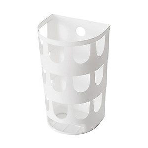 Grocery Bag Storage Holder, Wall Mount Garbag Bag Dispenser Large Capacity Plastic Bag Holder for Shopping Bags/Grocery Bags(White)