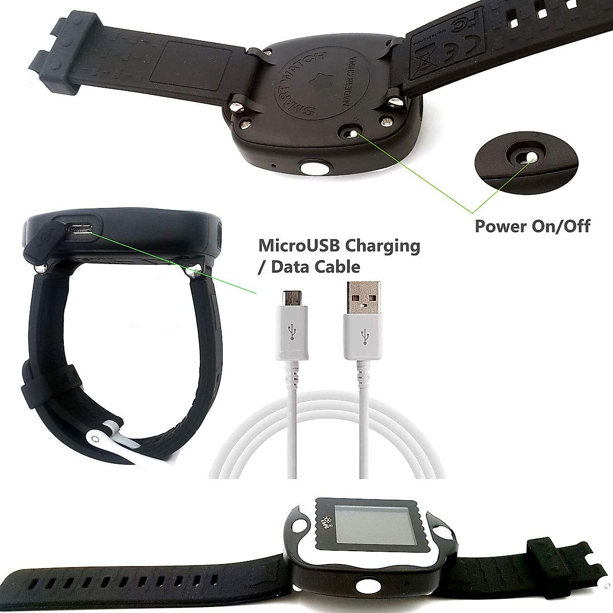 Durable Smart Watch for Kids, Digital Video Games Built in Selfie-Camera Watches, Electronics Educational Toys Kids Camera, Gadgets Games for Kids Ages 4-8 Girls Boys (Black)