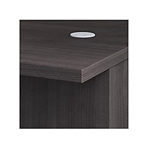 Bush Business Furniture Office 500 Executive Desk with Drawers, Lateral File Cabinets and Hutch, 72W, Storm Gray