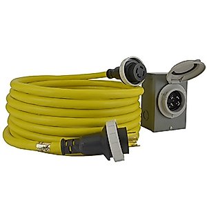 Conntek GIBL1430-025 30 Amp Generator Cord and Inlet Box Temp Power, 25'