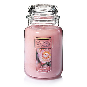 Yankee Candle Fresh Cut Roses and French Vanilla Scented 22oz Large Jar Candles (2-Pack)