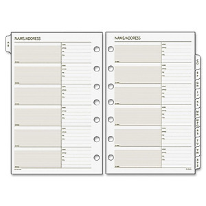 AT-A-GLANCE Day Runner Undated Planner Telephone and Address A–Z Tabs, 5-1/2" x 8-1/2", Size 4, Loose-Leaf (021-0100)