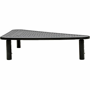 Tripp Lite Computer Monitor Stand, Corner Desk Monitor Stand for L Shaped Desk, Adjustable Height, 12 x 20 in., Metal, Black (MR1220M)