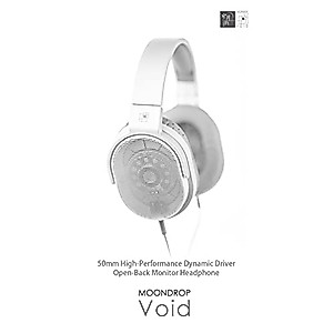 Moondrop Void 50mm High-Performance Dynamic Driver Dual 3.5mm Connector Composite Diaphragm Open-Back Monitor Headphone