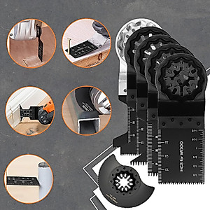 Generic Oscillating Blades,24Pcs Multi Tool Saw Blades Set,Universal Blade Wood,Metal Quick Release Multi-Tool Blade Compatible with Bosch,Fein,Makita Oscillating Multitool Accessories