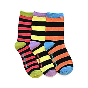 Set of 3 Kooky Stripes Ankle Socks, size 10-110