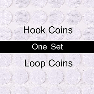 1600Pcs Sticky Back Coins 10mm/0.39” Diameter Hook & Loop Self Adhesive Dots Tapes (800 Sets) - Gtlzlz
