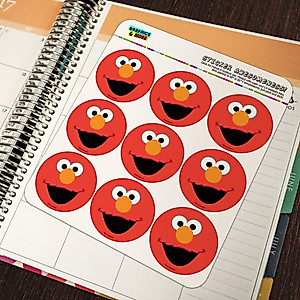 Sesame Street Elmo Face Planner Calendar Scrapbooking Crafting Stickers