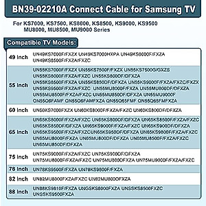 BN39-02210A BN39-02210C BN96-44186A BN91-17814A BN91-17814W for Samsung One Connect Cable with Holder,One Connect Cable for Samsung TV UN55KS8000F UN55KS800DF UN55KS8500F UN55KS9000F UN60KS8000