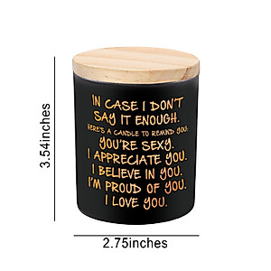 Candles Gifts for Him Men Romantic Unique Husband Gifts for Fathers Day Christmas Valentines Day Anniversary Birthday Gifts for Boyfriend Stocking Stuffers Novelty Lavender Scented Soy Candle