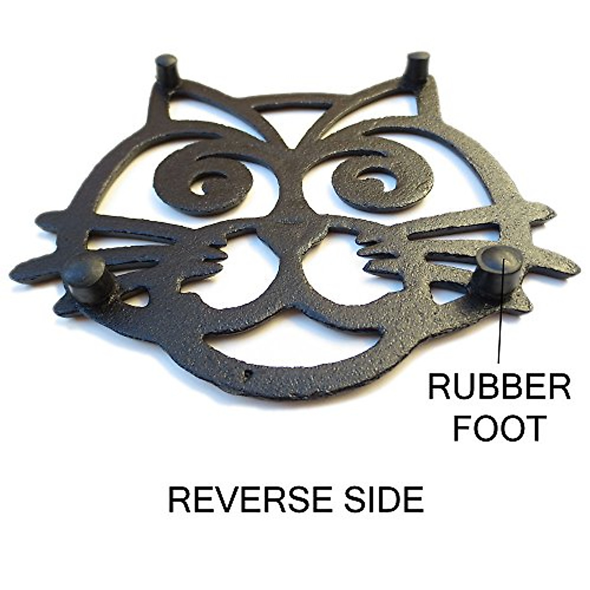 Cat Trivet - Black Cast Iron - for Kitchen & Dining Table - More Than One Makes a Set for Counter, Wall Art or Decoration Accessory - Housewarming & Cat Lover Gifts - 6.6 by 6.3 in