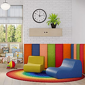 Jaxx Panelist Modern Padded Headboard - Set of 4 Fun Color Panels for Kids - Full/Queen, Coconut White Soft Suede