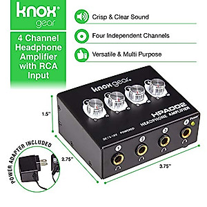 beyerdynamic DT 990 PRO 250 ohm Studio Headphones (Ninja Black, Limited Edition) with 4-Channel Headphone Amplifier Bundle (2 Items)