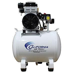 California Air Tools 10020CHAD Ultra Quiet & Oil-Free 2.0 Hp, 10.0 Gal. Steel Tank Air Compressor with Auto Drain Valve
