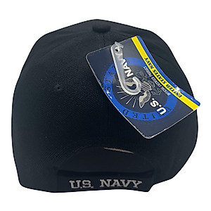 US Navy Official Licensed Premium Quality Military Baseball Cap (US, Alpha, One Size, Black Anchor Logo)