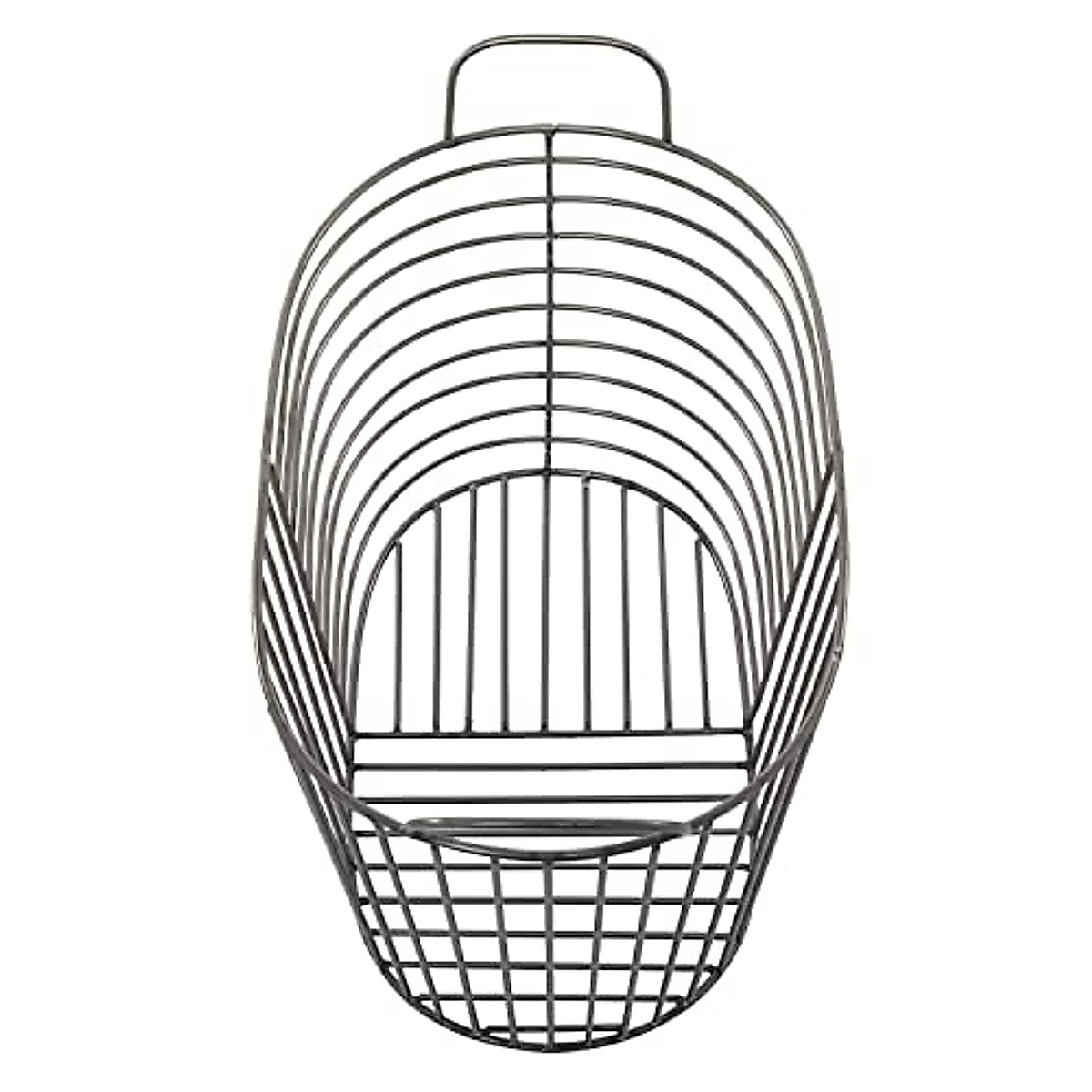 CosmoLiving by Cosmopolitan Metal Round Storage Basket with Handles, Set of 2 21", 17"W, Dark Gray