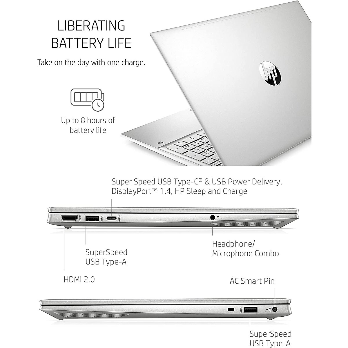 HP 2023 Pavilion 15.6" FHD IPS Touchscreen Laptop 12th Intel 12-Core i7-1260P Iris Xe Graphics 16GB DDR4 1TB NVMe SSD HDMI2.0 WiFi AX USB-C Backlit KB Fingerprint Windows 11 Home w/RE Accessories